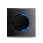 16A Light Switch Matte Aluminium Alloy Panel Circle LED Indicator ...