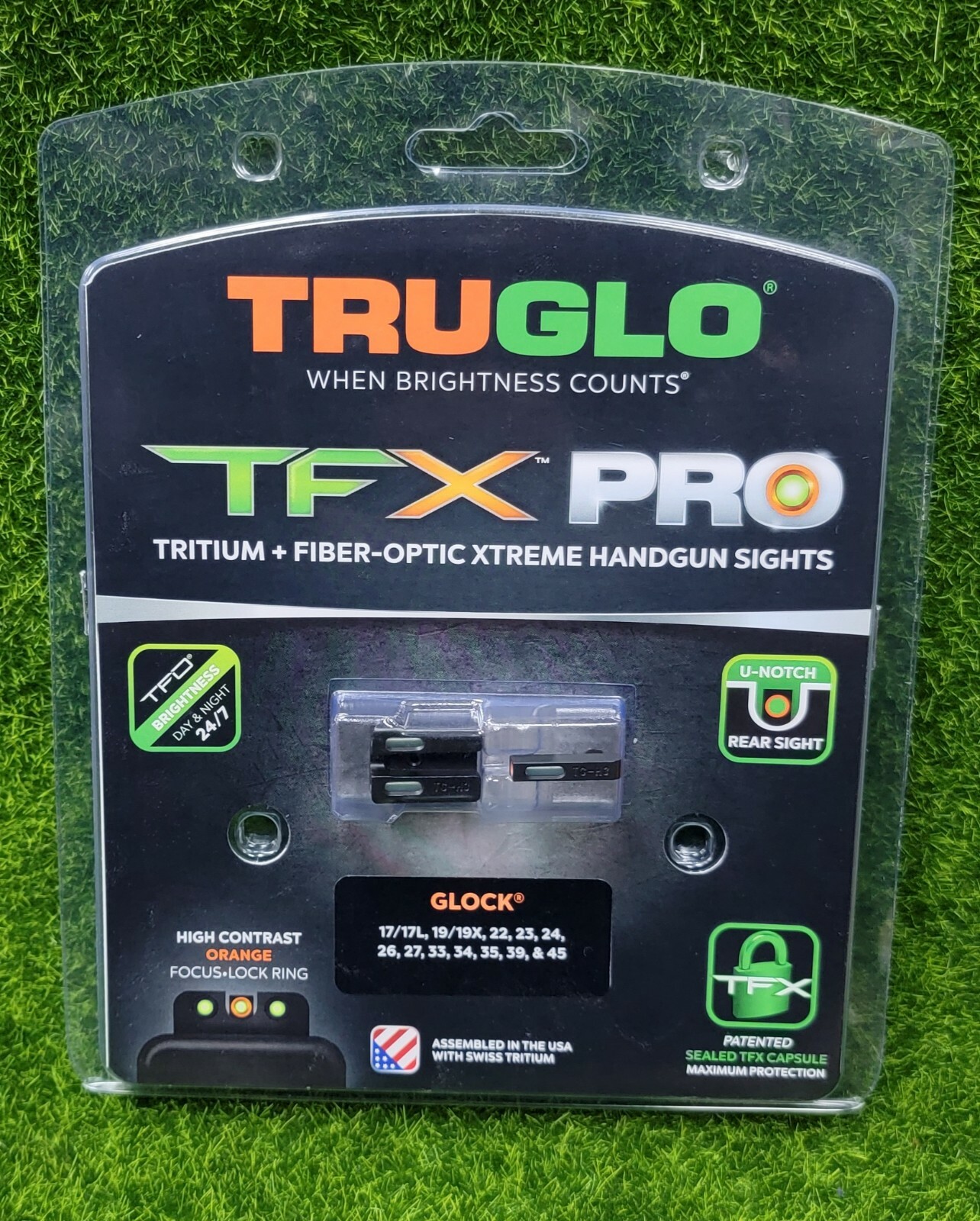 TruGlo TFX Pro Pistol Night Sight, GLOCK Series, Tritium/Fiber Optic ...