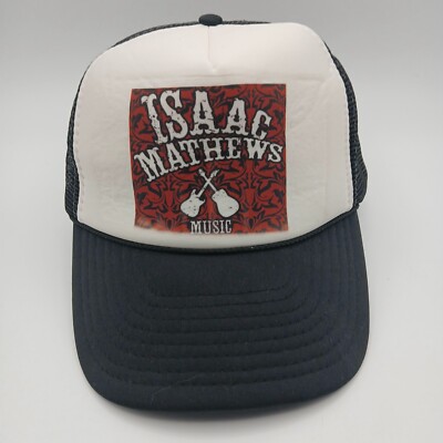 Isaac Mathews Music Hat Advertising Trucker Cap Snapback White Black ...