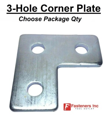 3-Hole Flat Corner Splice Plate For Unistrut / B-Line Channel #4621 ...