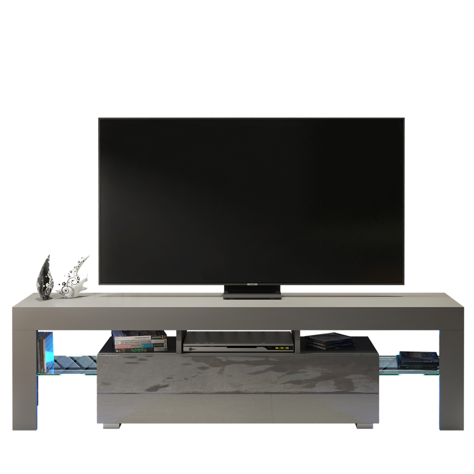 Modern 160cm TV Unit Cabinet | TV Stand with High Gloss Doors | Free ...