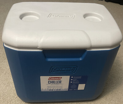 COLEMAN Chiller Personal Cooler, 30 qt, Plastic, Blue/White , 2160830 ...