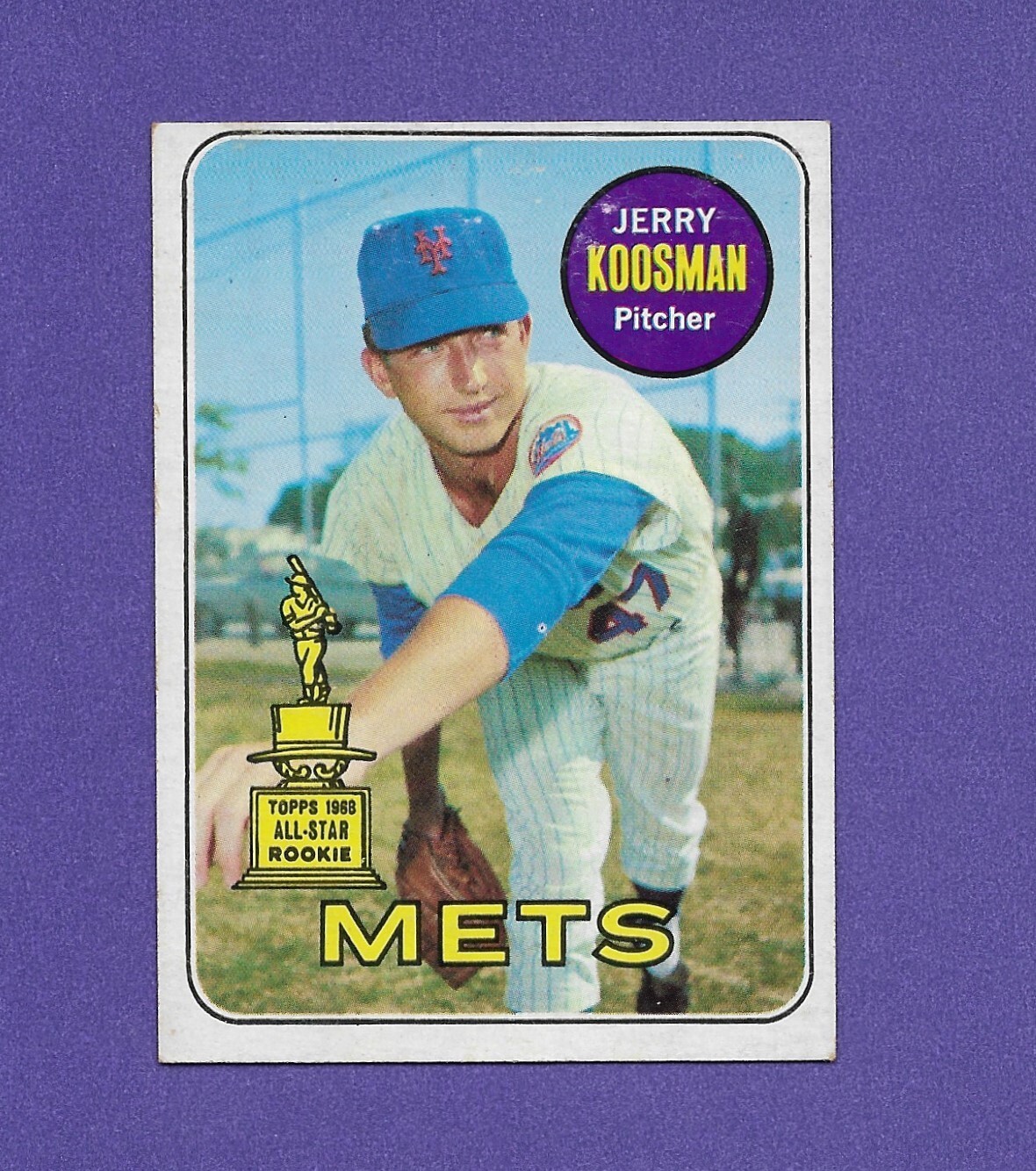 1969 Topps #90 Jerry Koosman All Star trophy ROOKIE card New York NY ...