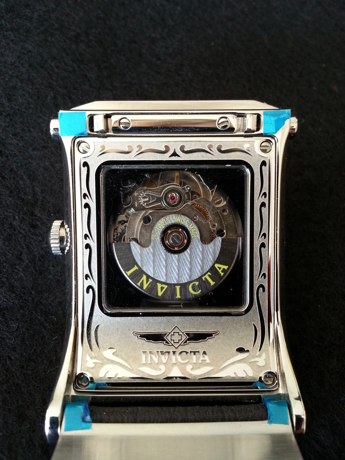 Rare Invicta Mens Auto Swiss Made Flip Case Times Square Model 2411 NEW ...