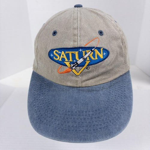 Vintage Saturn V Rocket Hat Embroidered Two Tone Strapback NASA Space ...