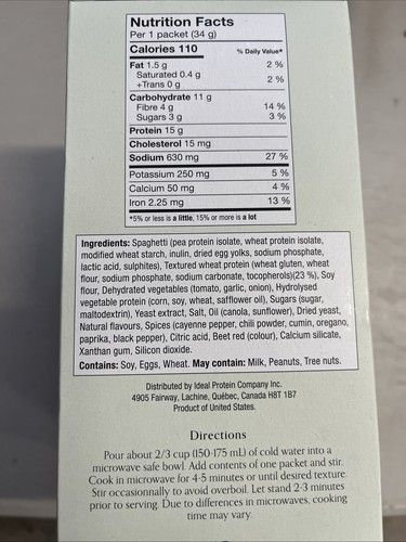Ideal Protein Vegetable Bolognese Spaghetti mix 7 packets BB 02/28/27 ...