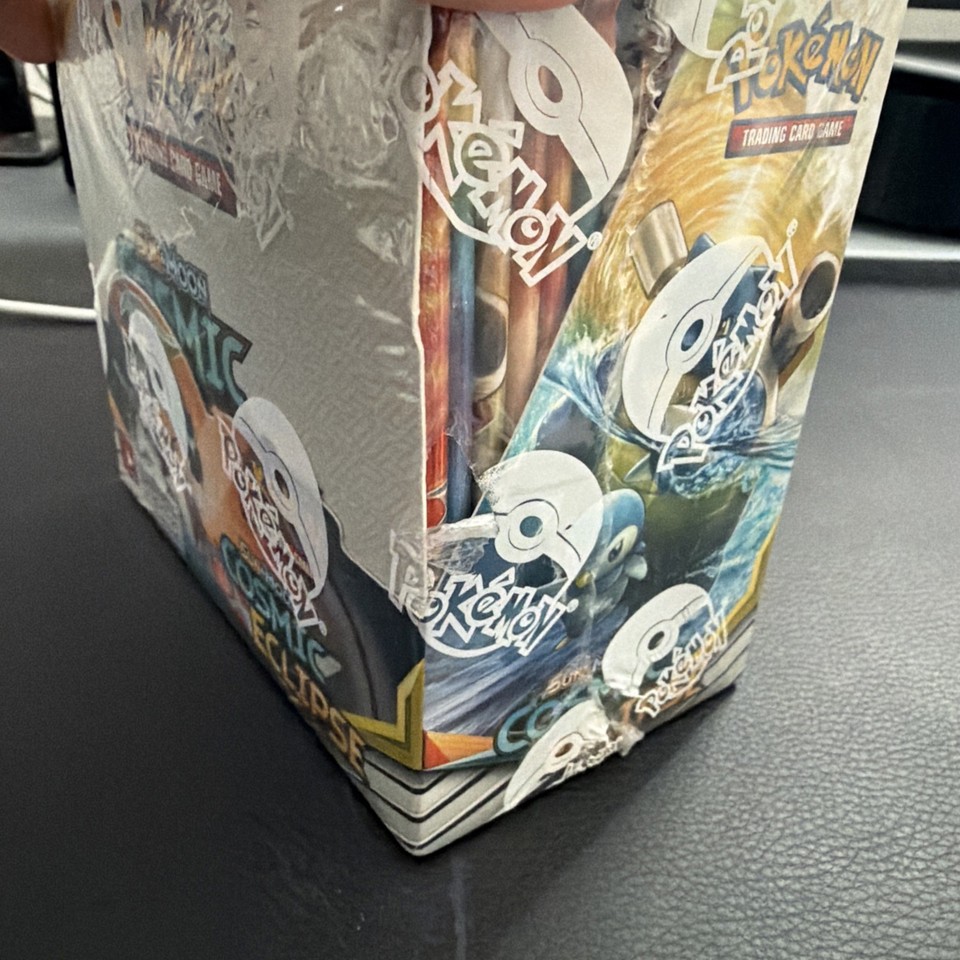 Pokemon TCG: Sun & Moon Cosmic Eclipse Booster Box Sealed w/ tiny tear in photo | eBay