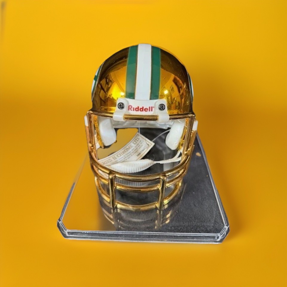 Riddell Series 2 Green Bay Packers Chrome Mini Helmet 24K Gold Plated ...