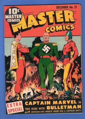 Master Comics #21 1st Appearance of Captain Nazi Classic Mac Raboy ...