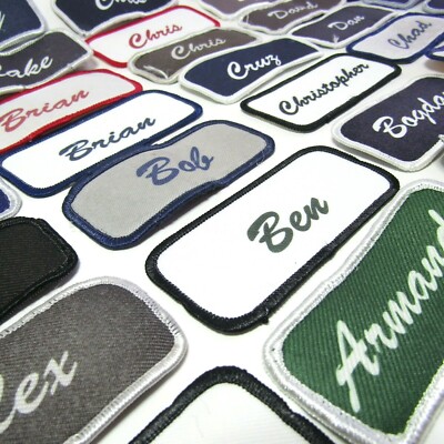 Vintage Mechanic Name Tag Badge Patch Sew On for Work Uniform Shirt ...