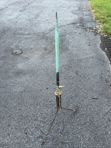 Antique Copper Lightning Rod Great Patina Weathered Stands 33” | eBay