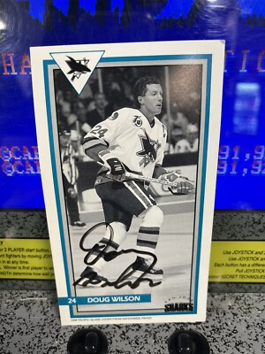 Inaugural 1991-92 San Jose Sharks Signed Autographed Doug Wilson Glossy ...