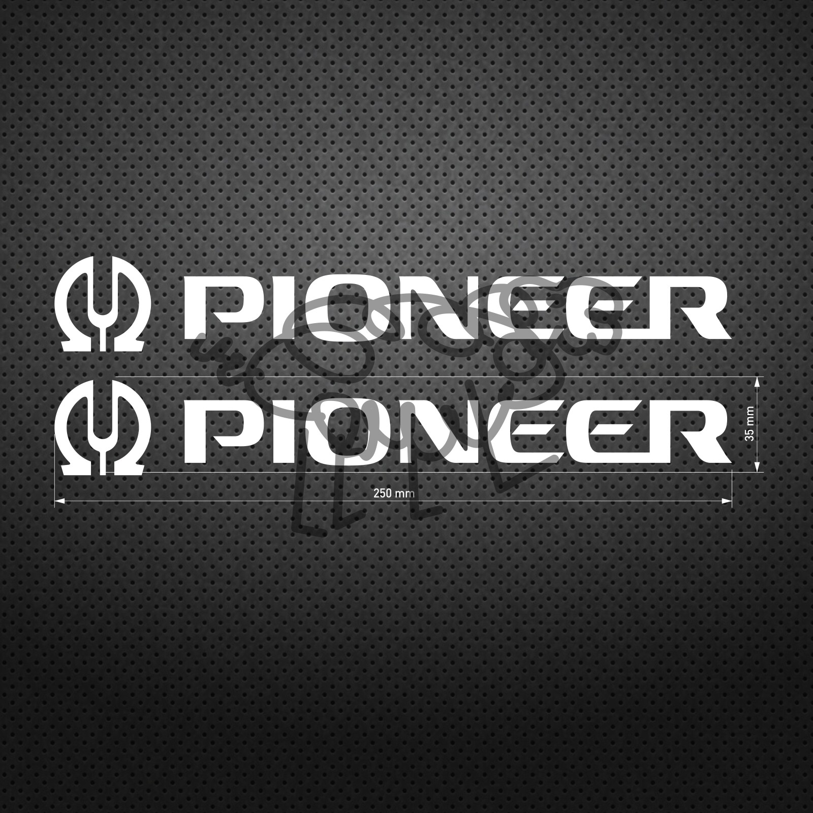 Pioneer O. 250mm Replacement STICKER DECALS AUFKLEBER PEGATINAS ...