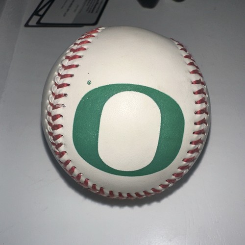 White Oregon Ducks Green “O” Baseball Ball | eBay
