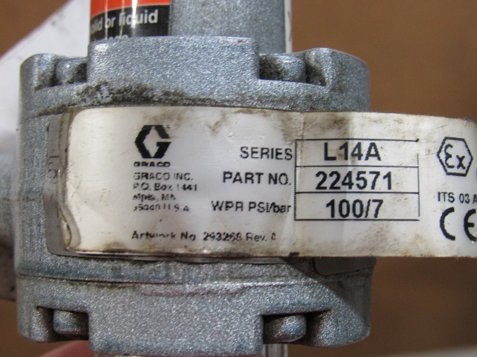 NEW GRACO AIR DRIVEN MIXER AGITATOR 224571 100PSI 7 BAR W/ GAST 1AM-NCC ...