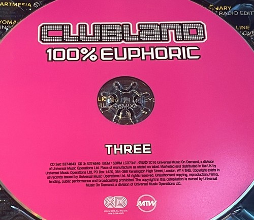 CLUBLAND 100% EUPHORIC - 3 X CDS 90S & 2000 TRANCE & IBIZA DANCE - CD ...