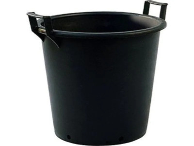 Extra Large Heavy Duty Black Plastic Container Plant Pots with Handles ...