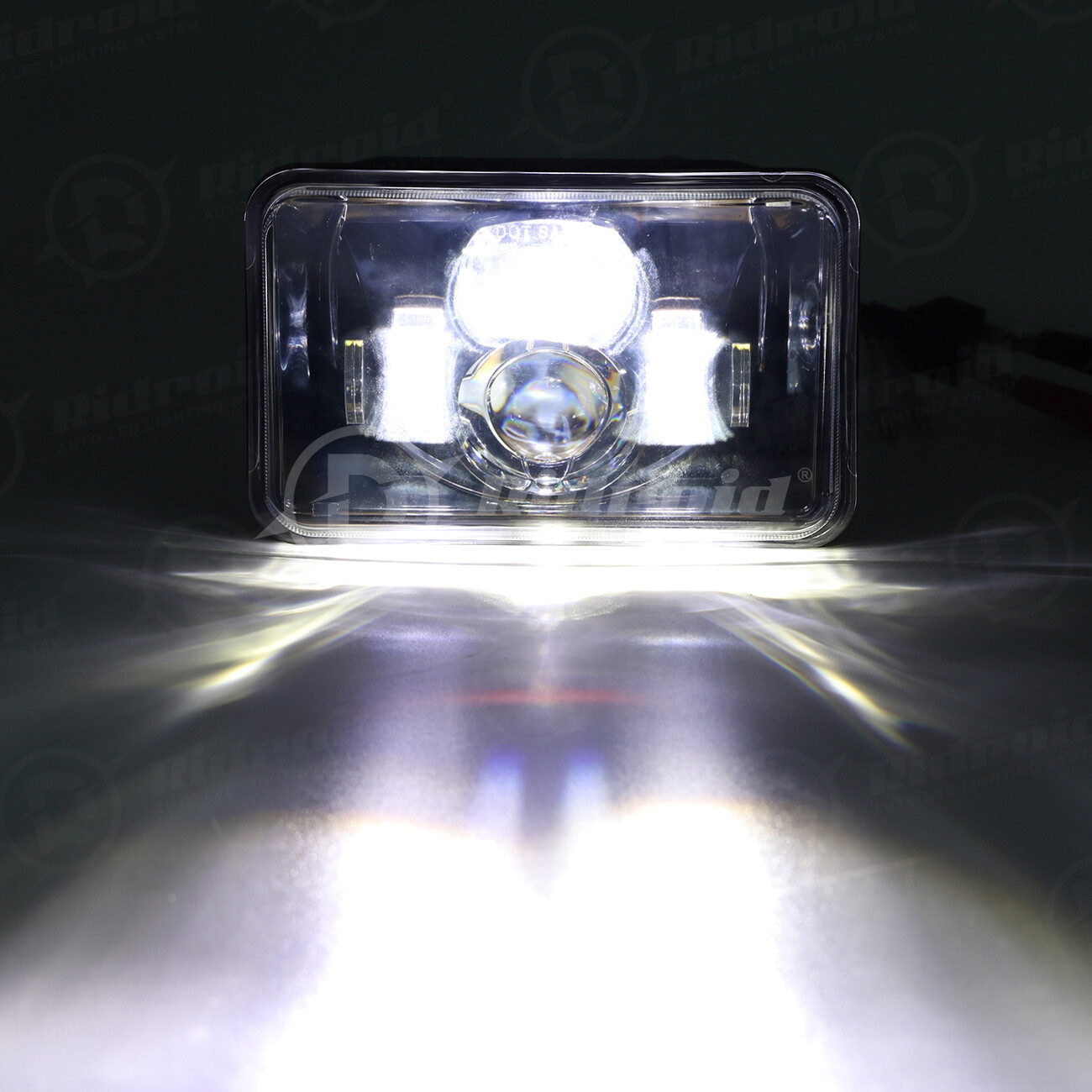 2x 4x6" Square LED Headlights High low For Chevrolet S10 1997 1996 1995 ...