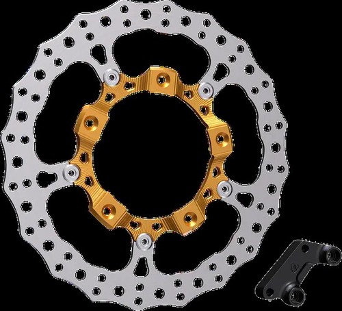 AN Big Full Floating Fr Rt Brake Rotor Kit Gold 14in Road Glide Ultra ...