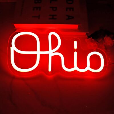 Ohio State Neon Signs for Wall Decor, Dimmable Ohio LED Signs Neon ...