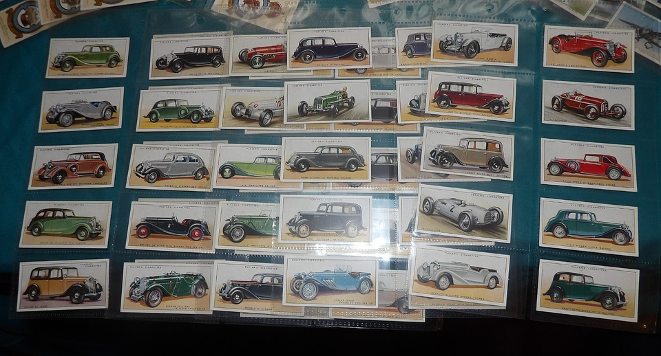 JOB LOT 3 SETS JOHN PLAYER CIGARETTE CARDS MOTOR CARS- RAF BADGES ...
