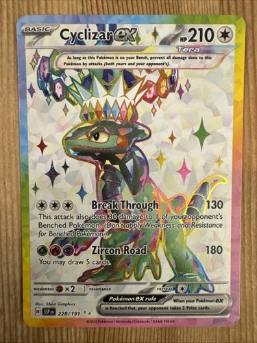Cyclizar ex 228/191 Ultra Rare Full Art - Pokémon Surging Sparks - NM ...