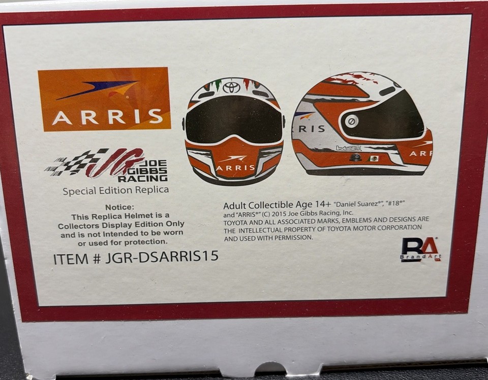 Carl Edward’s, Greg Biffle, Daniel Suarez, 3 Piece Set BA Mini Helmets ...