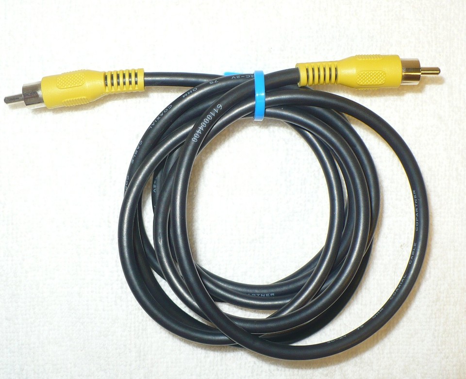 39 in. RCA Single Wire Audio Video Cable - Yellow RCA Male connectors ...