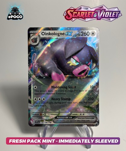 Oinkologne EX 158/198 Double Rare Pokémon TCG Scarlet & Violet Base Set ...