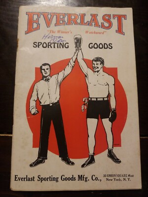 1929 Everlast Sporting Goods Boxing Catalog - w/ Babe Ruth Dempsey ...