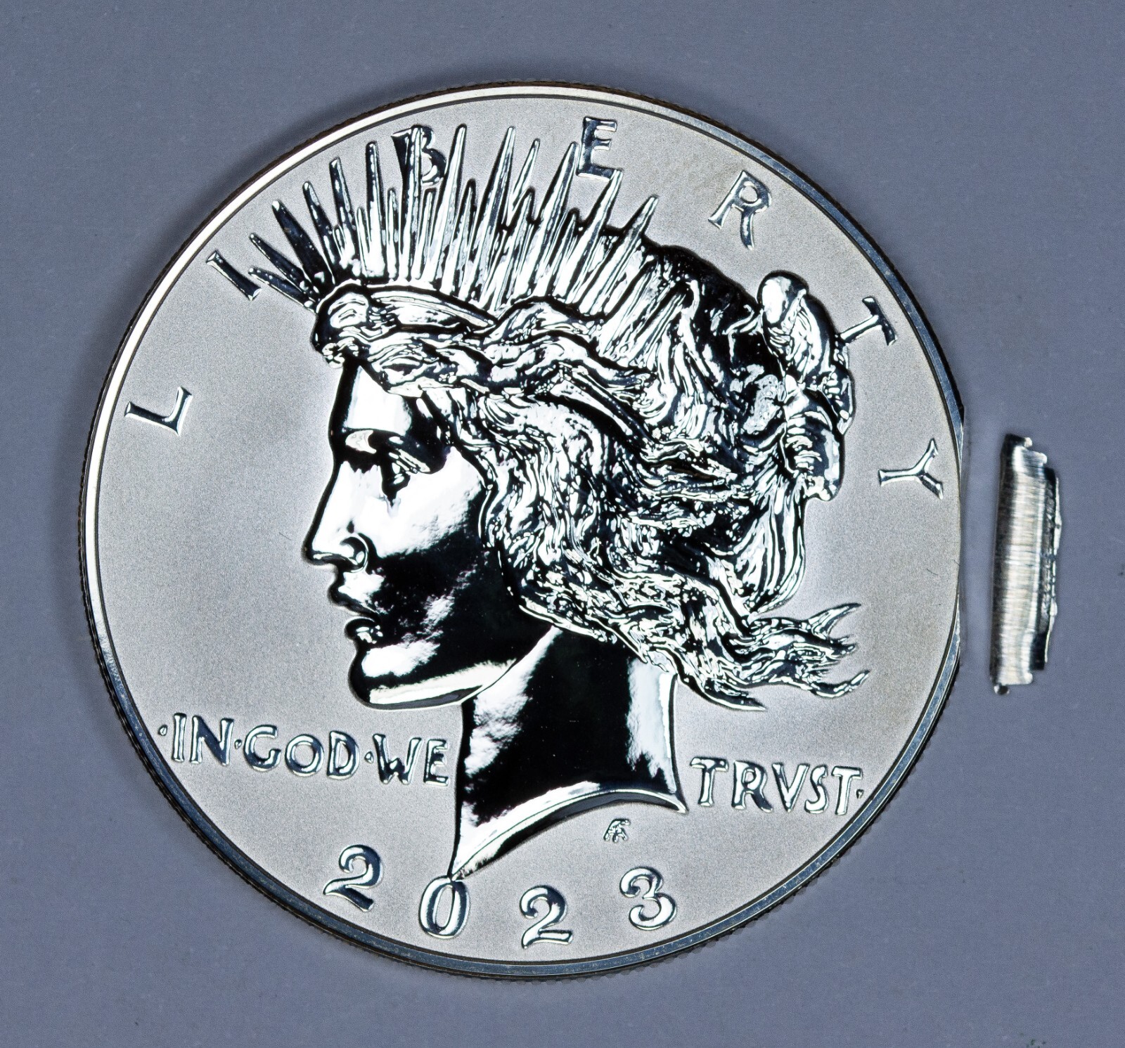 2023-S $1 REVERSE PROOF PEACE DOLLAR RAW *COIN ONLY* *ACCIDENTLY CUT ...