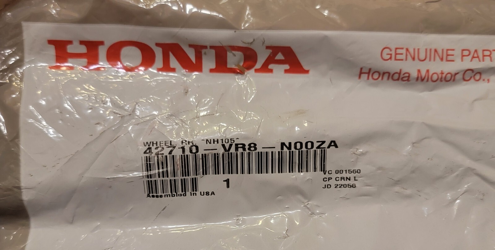 HONDA Rear Wheels HRN216 42710-VR8-N00ZA Genuine OEM | eBay