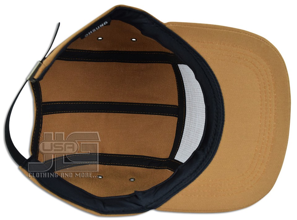 5 Panel Solid Camo Strap-back Adjustable Leather Strap Cap Hat JLGUSA ...