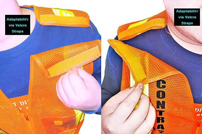 NYCTA Style Contractor High Visibility Reflective Safety Vest with Zips ...