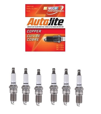 6 x SPARK PLUG AUTOLITE 3923 COPPER FOR JEEP CHEROKEE / LIBERTY KJ 3.7L ...