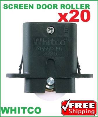 20 x Whitco Spring Loaded Rollers Sliding Security Screen Door Rollers ...