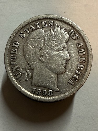 1898 Barber Silver Dime 10 Cent Coin Great Shape | eBay