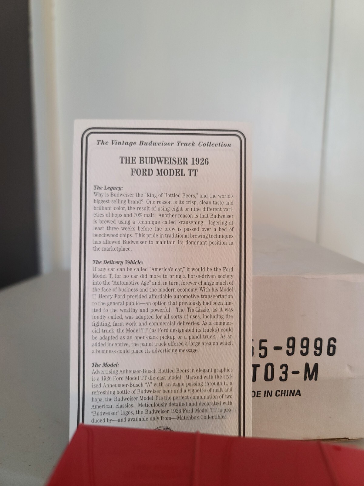 Matchbox Sammlerstücke 1926 Budweiser Ford Modell TT | eBay