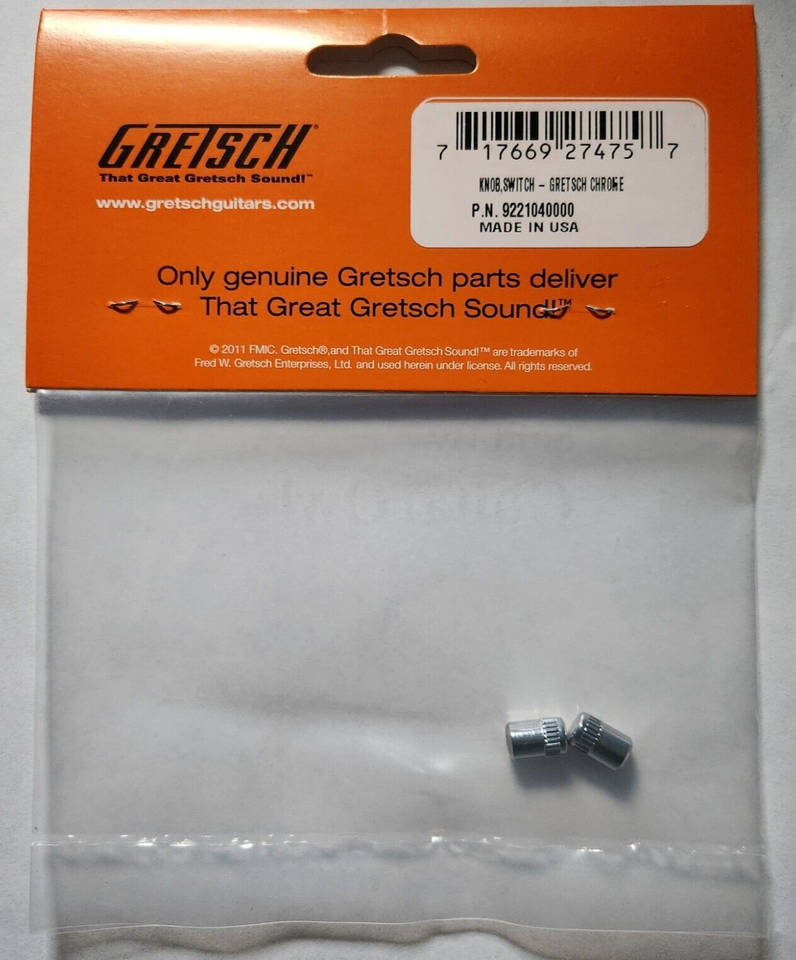 GRETSCH Guitar Chrome Tone Pickup Switch Knobs Tips 9221040000 | eBay