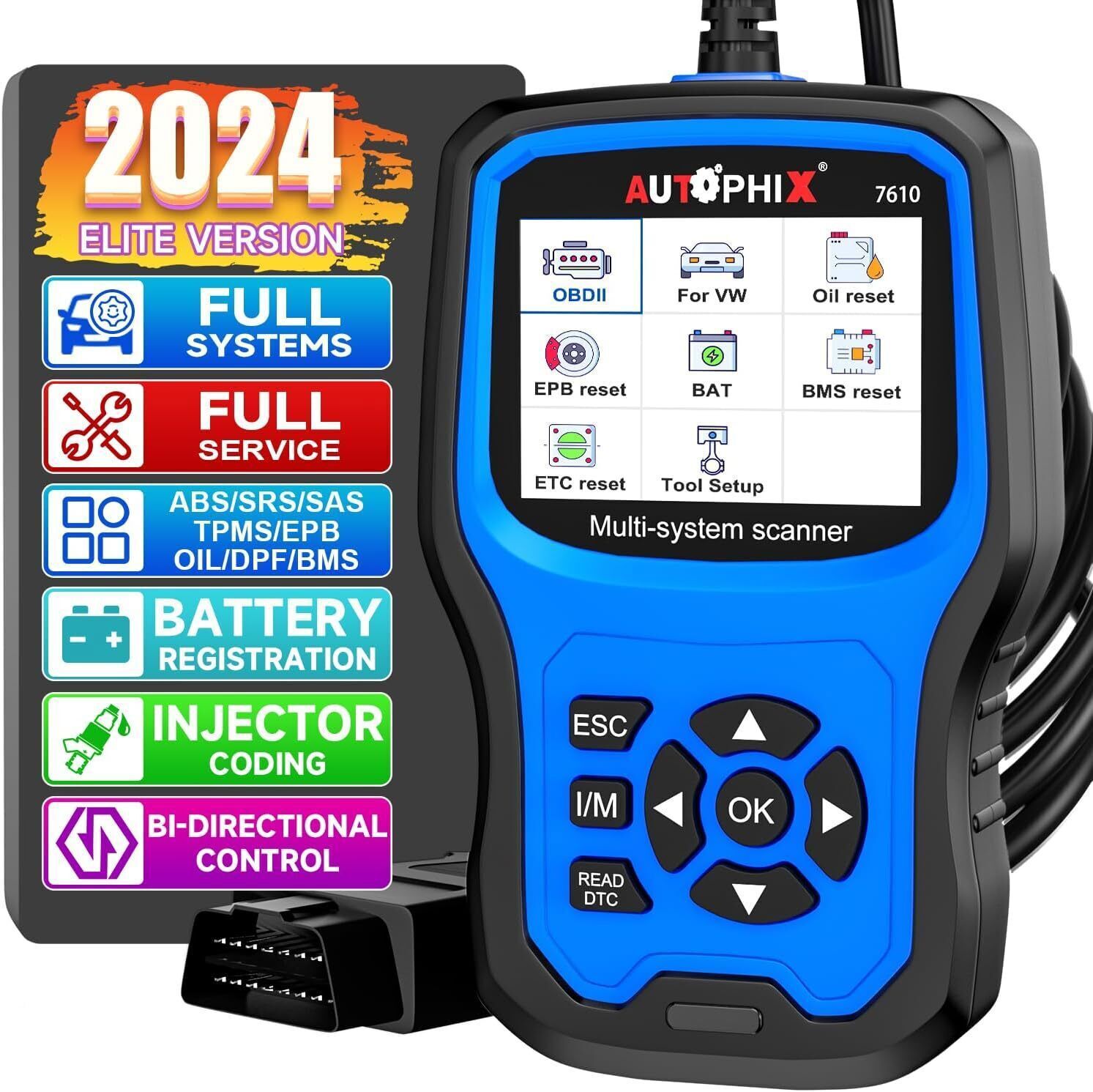AUTOPHIX 7610 OBD2 Diagnostic Scanner Fit with VAG VW Audi Code Reader ...