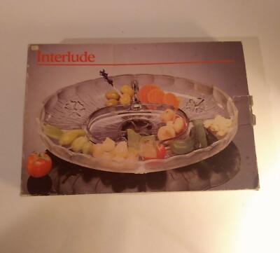 5 Section Leaded Crystal Oval Condiment Serving Dish Made in Italy ...