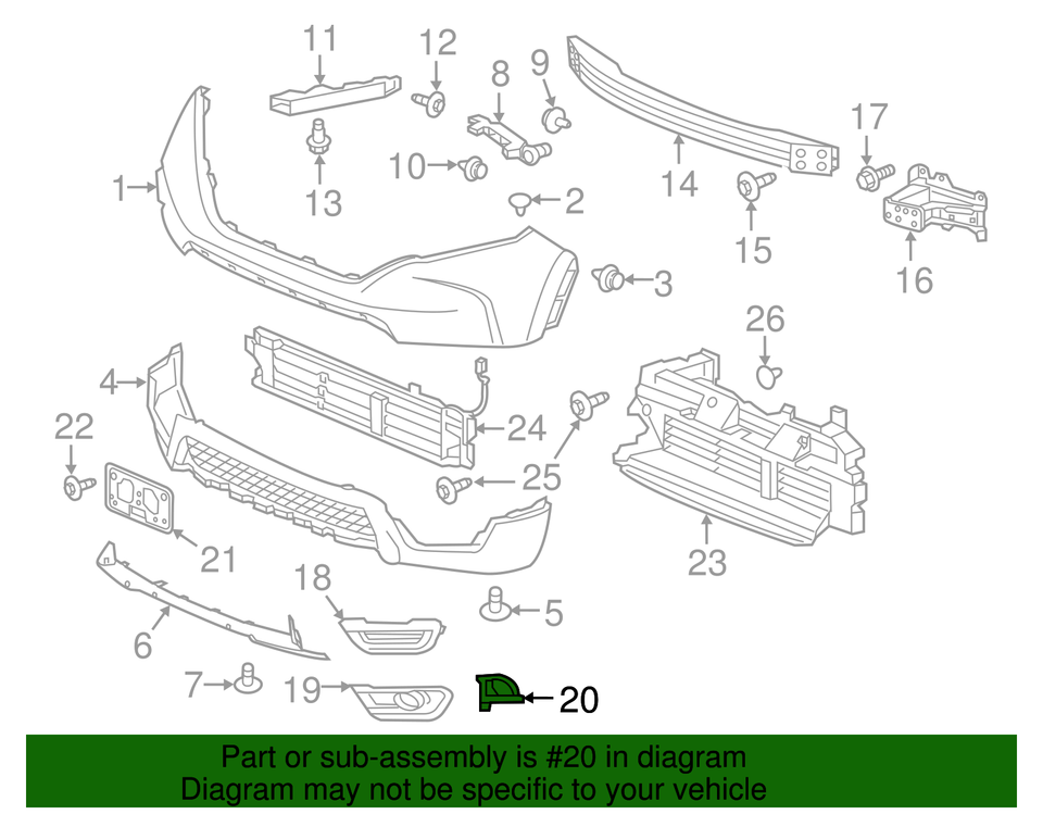 Genuine Honda 2017-2019 Honda CR-V - Bracket L Front Fog Light 71166 ...