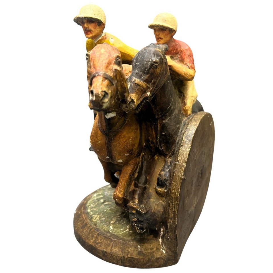 Signed Original KATHLEEN WHEELER CRUMP Painted Ceramic Equestrian ...