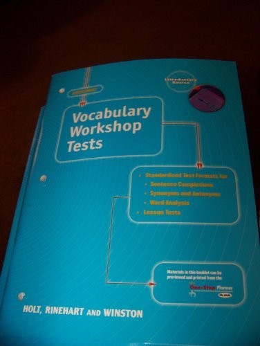 VOCABULARY WORKSHOP TESTS: INTRODUCTORY COURSE By Hmh **BRAND NEW** | eBay