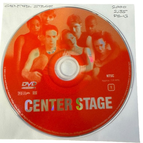 Center Stage DVD 2000 Amanda Schull Zoe Saldana PG-13 | eBay