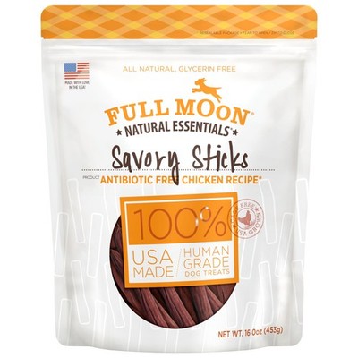 Full Moon All Natural Human Grade Dog Treats, Essential Chicken Savory ...