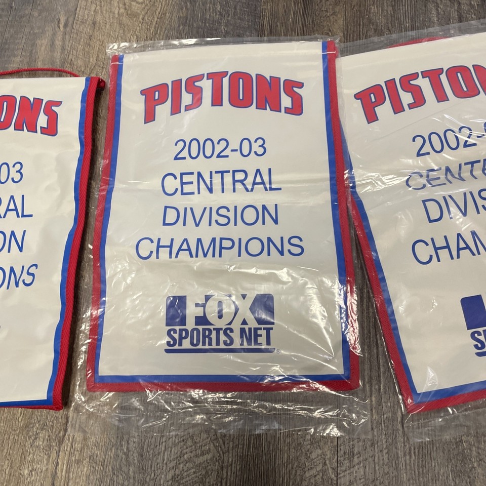 Detroit Pistons 2002-03 Central Division Champions Hanging Banner-3 Fox ...