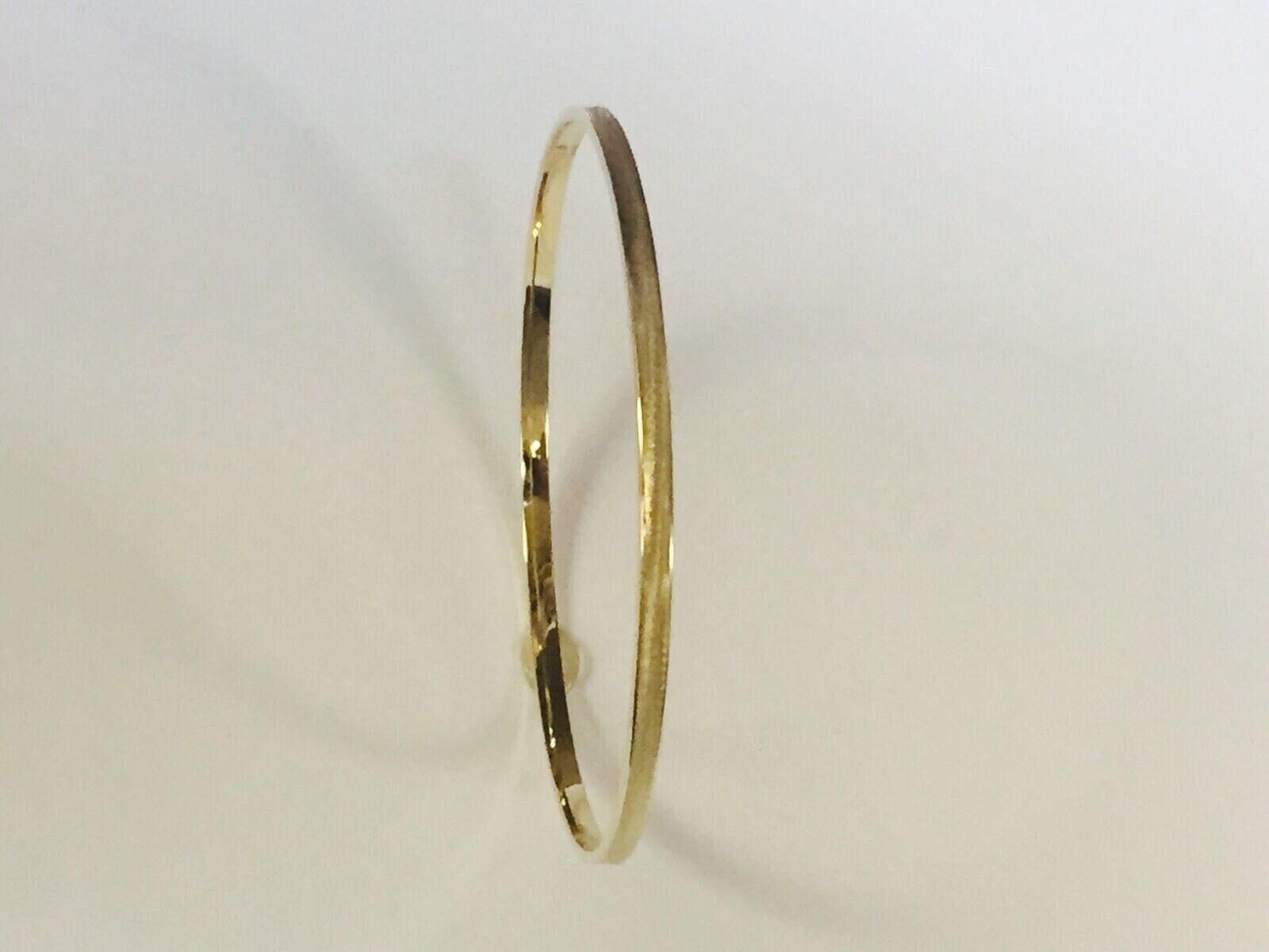14Kt Yellow Gold Slip-On Stackable textured Bangle/Bracelets 8" 2.8 ...