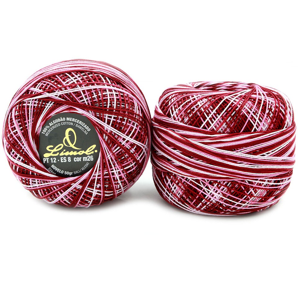 Limol Size 12 Multicolor 50 Grs 100% Mercerized Crochet Thread Cotton ...