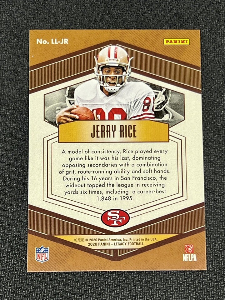 2020 Legacy Jerry Rice LASTING LEGACIES 49ers HOF #LL-JR | eBay